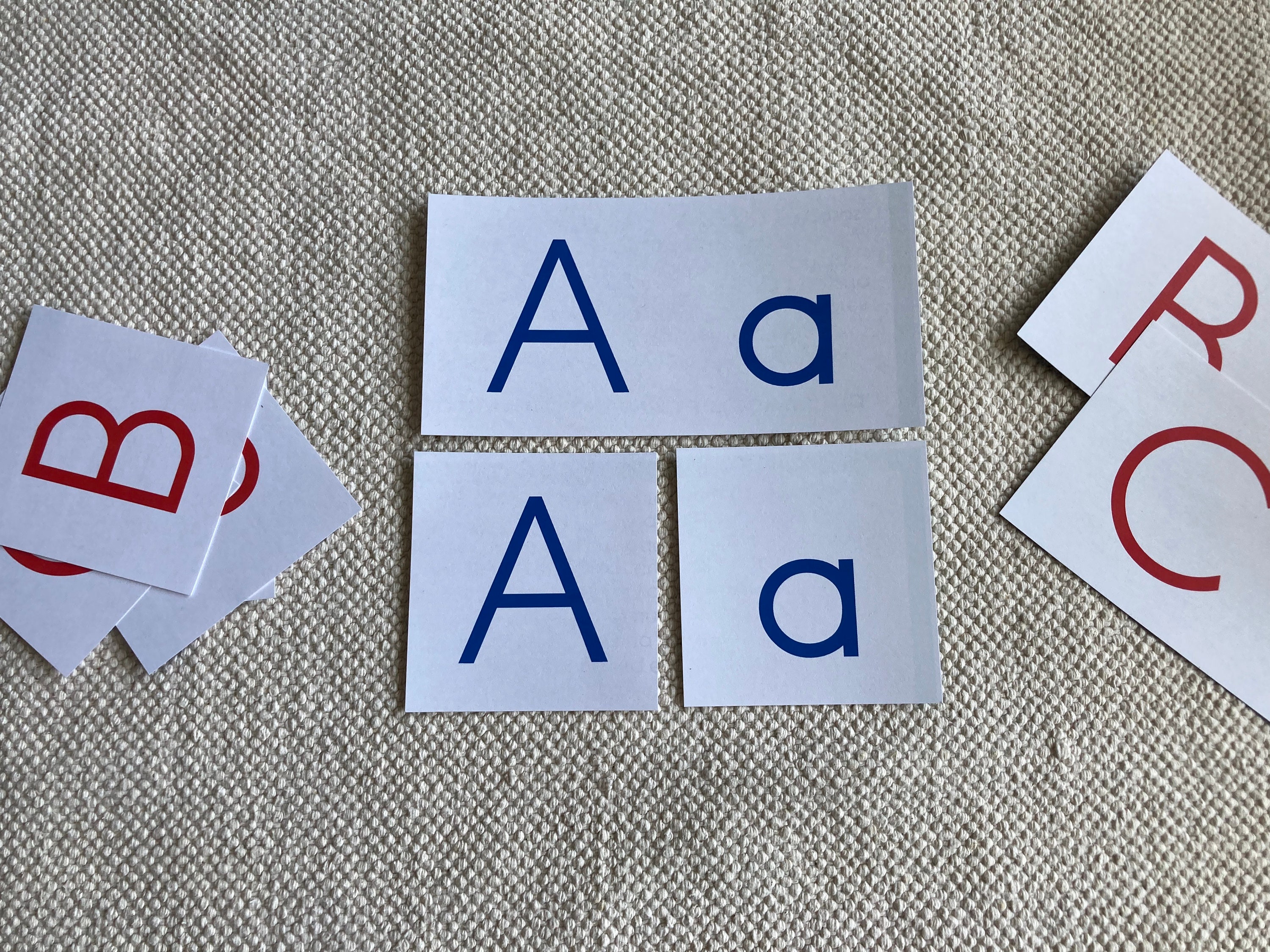 Montessori Upper and Lowercase Matching Cards spanish - Etsy