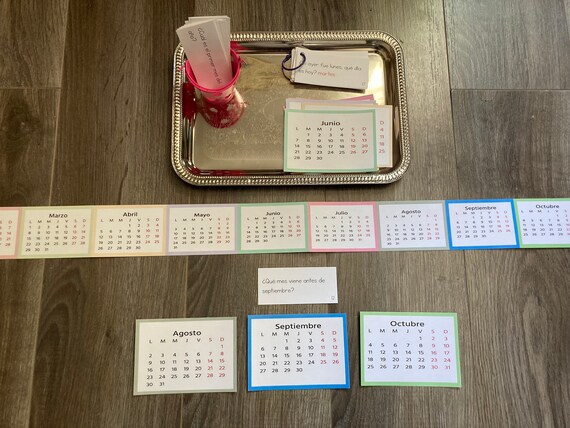 Months of the Year Task Cards in Spanish - Etsy
