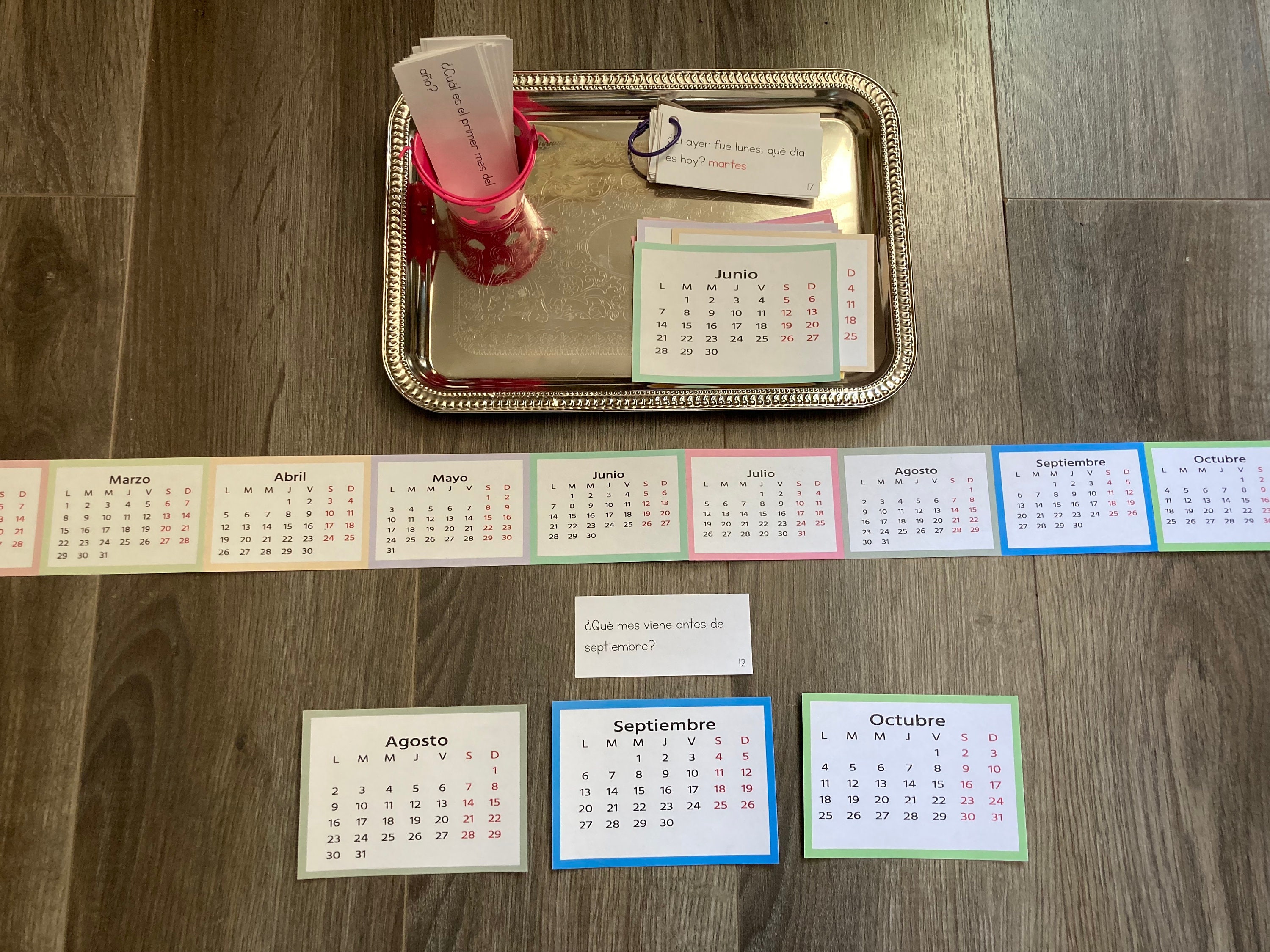 Months of the Year Task Cards in Spanish - Etsy
