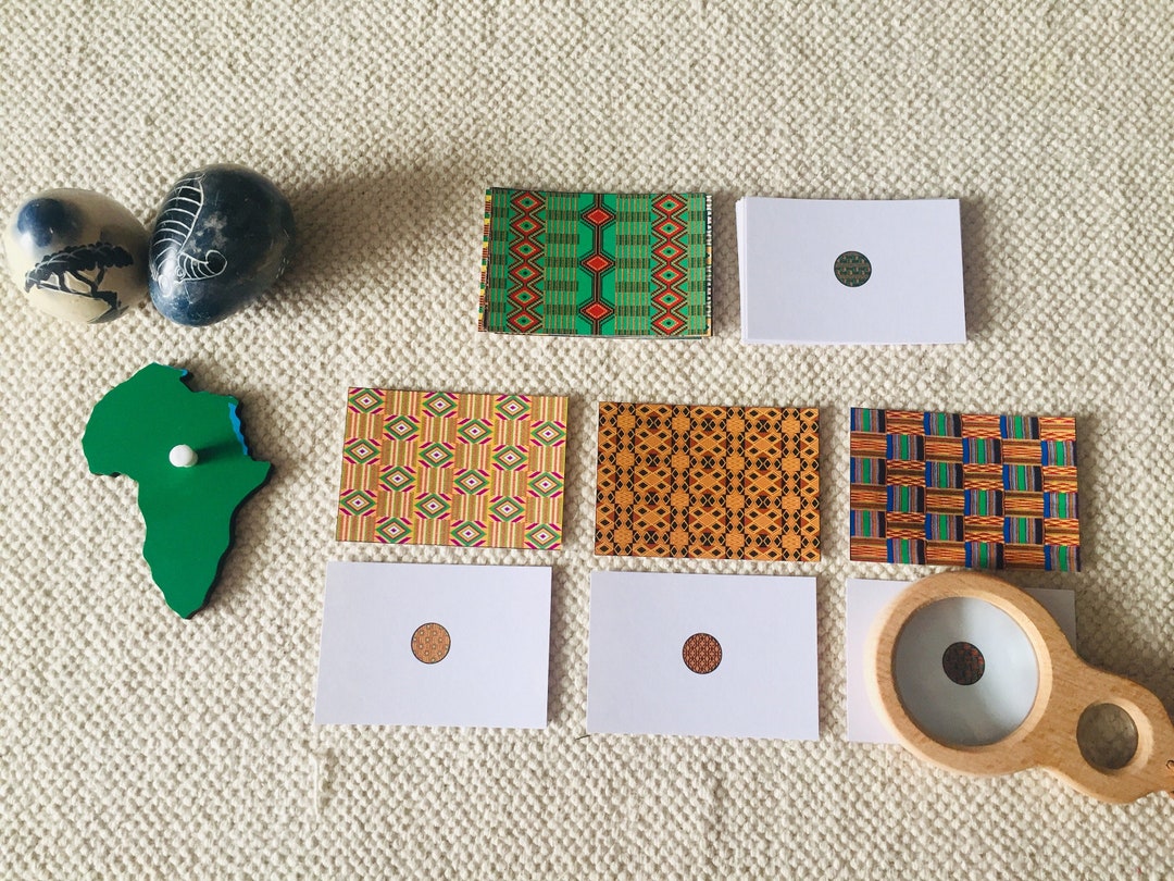 African Kente Cloth Matching Cards - Etsy