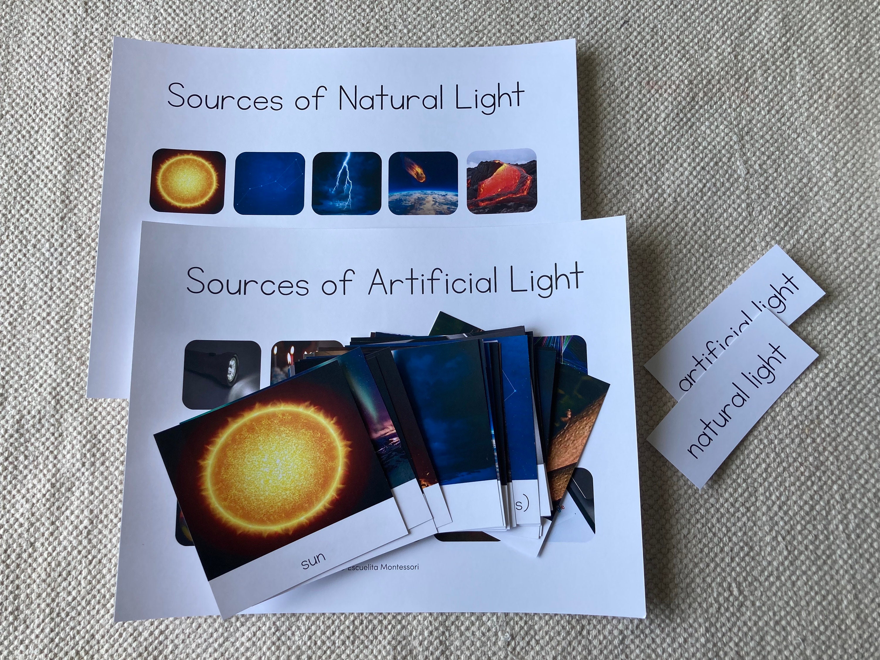 Natural Light and Artificial Light Sorting Activity (english) - Etsy