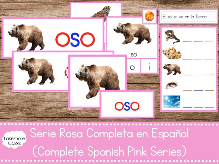 Montessori Spanish Pink Series (lakeshore Colors) - Etsy