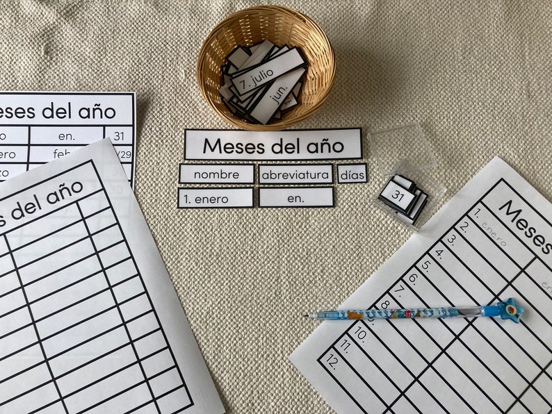 Months of the Year Activity Pack in Spanish (print) - Etsy