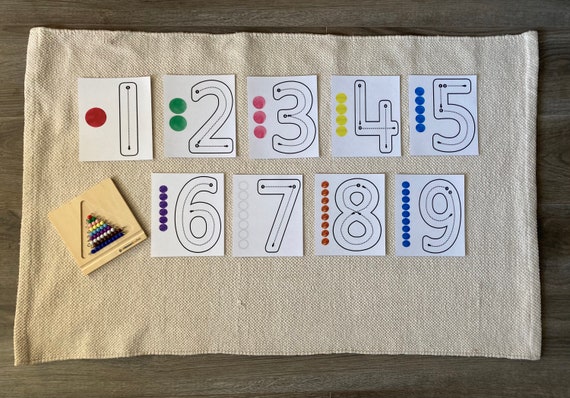 Montessori Tracing Number Cards - Etsy