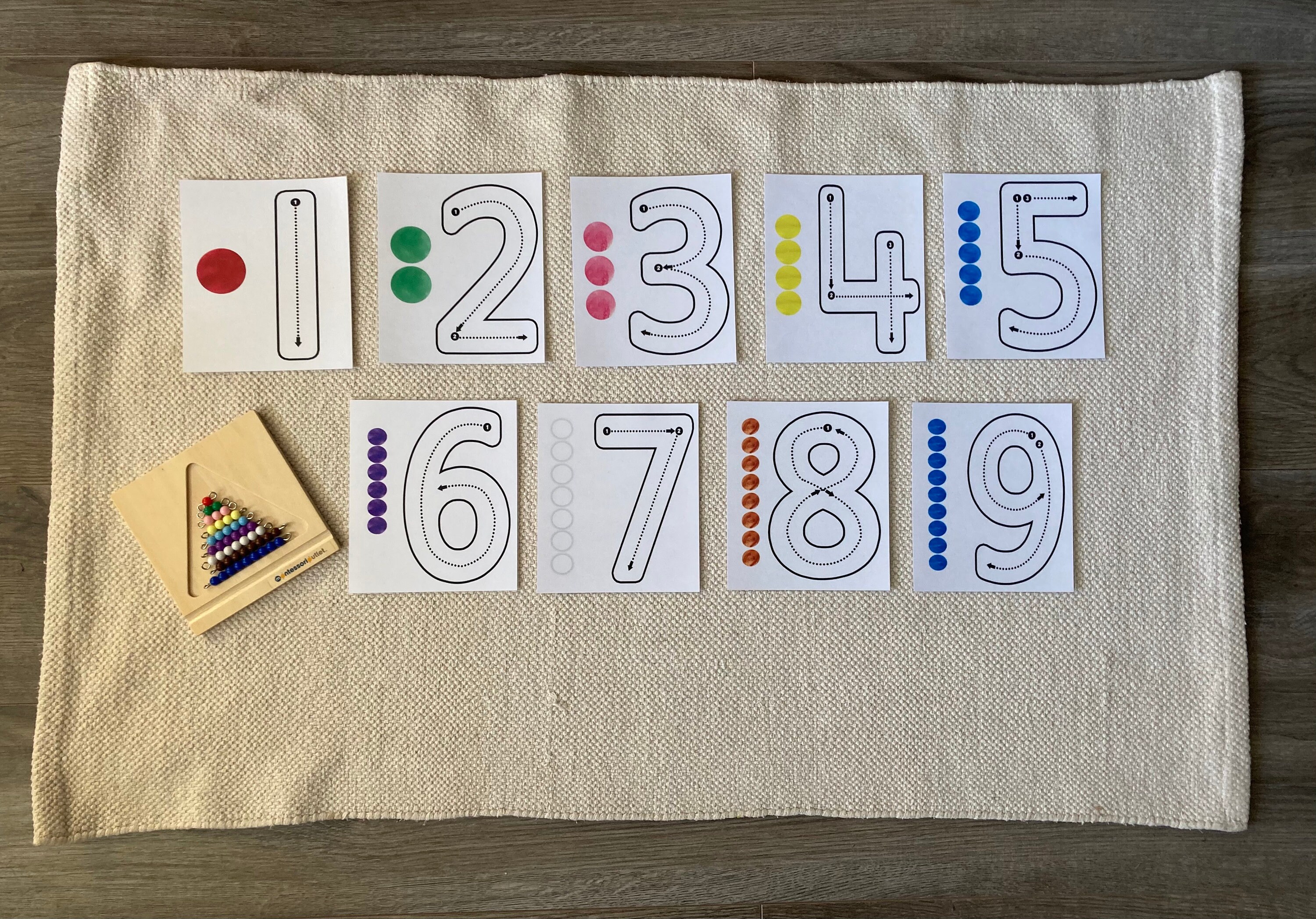 Montessori Tracing Number Cards - Etsy
