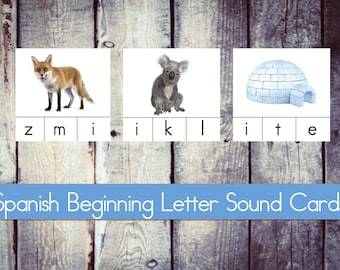 Spanish Beginning Letter Sound Cards | Etsy