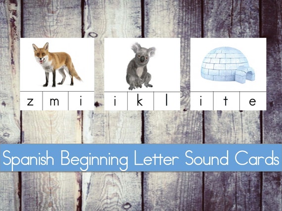 Spanish Beginning Letter Sound Cards - Etsy