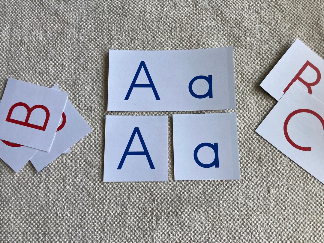 Montessori Uppercase & Lowercase Matching Cards (english) - Etsy