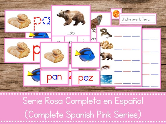 Montessori Spanish Pink Series serie Rosa En Español - Etsy