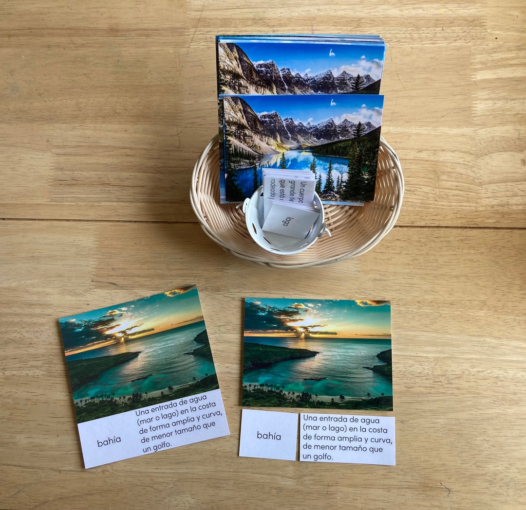 Geography: Water and Land Forms Puzzles (spanish) - Etsy