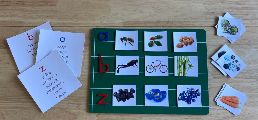 Tarjetas del Alfabeto con Sonidos Iniciales en Español - Etsy España