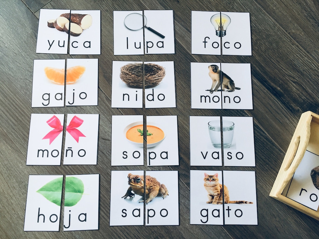 Syllable Word Puzzles in Spanish - Etsy