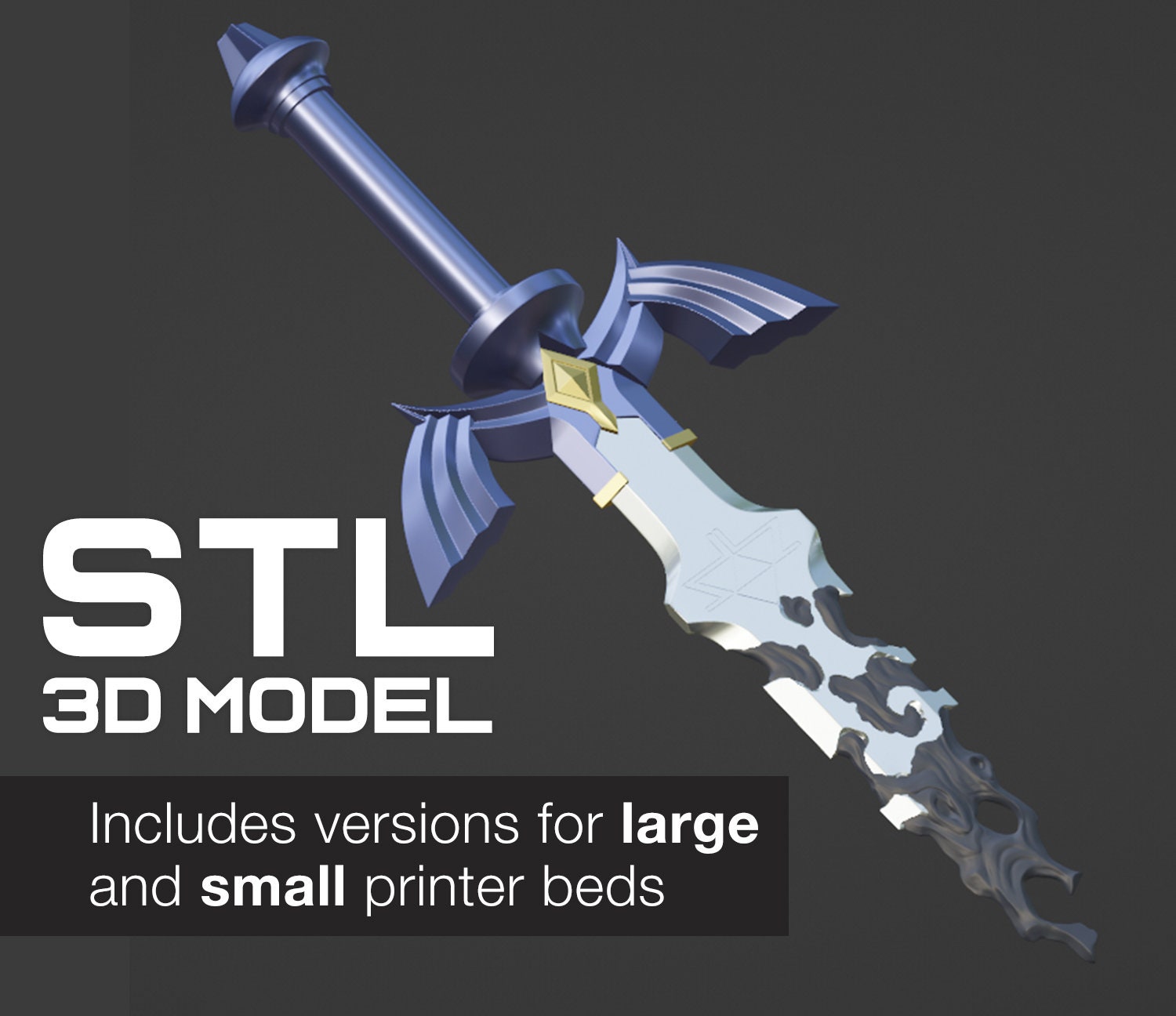Master Sword Corrupted 3D PRINTABLE FILE - Etsy