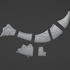 TOTK Riju Inspired Scimitar and Scabbard [3D PRINTABLE FILE] - Etsy