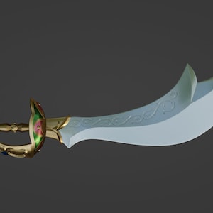 TOTK Riju Inspired Scimitar and Scabbard [3D PRINTABLE FILE] - Etsy