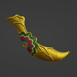 TOTK Riju Inspired Scimitar and Scabbard [3D PRINTABLE FILE] - Etsy