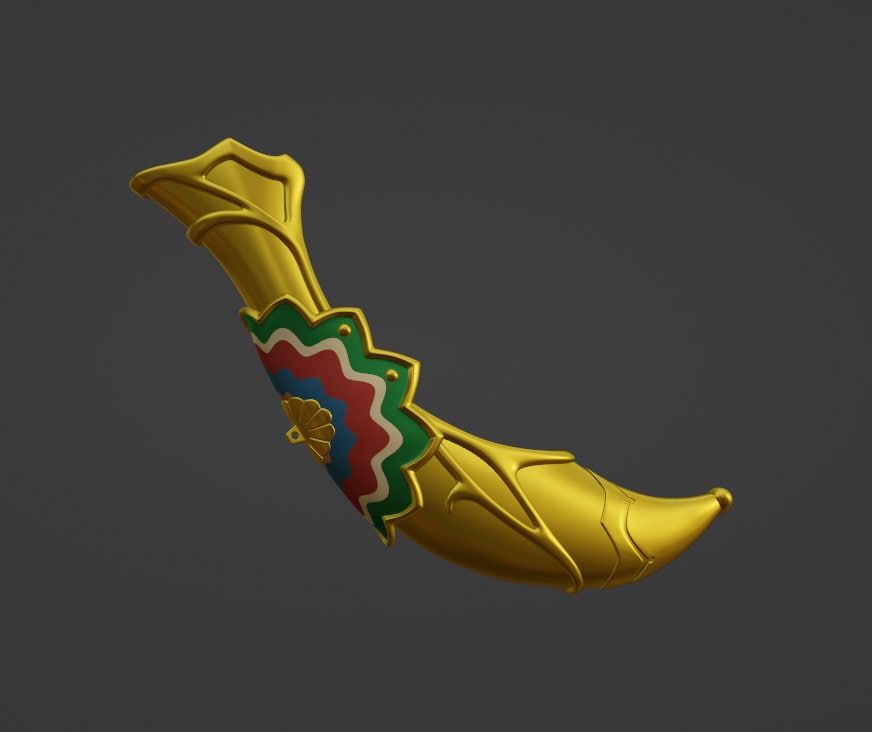 TOTK Riju Inspired Scimitar and Scabbard [3D PRINTABLE FILE] - Etsy