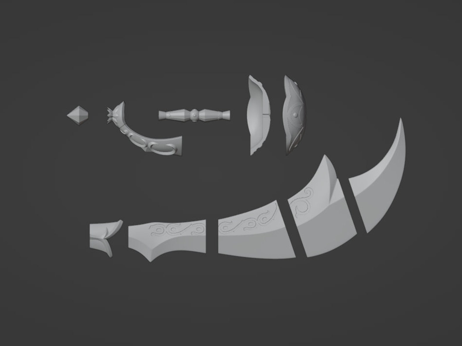 TOTK Riju Inspired Scimitar and Scabbard [3D PRINTABLE FILE] - Etsy