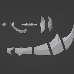 TOTK Riju Inspired Scimitar and Scabbard [3D PRINTABLE FILE] - Etsy