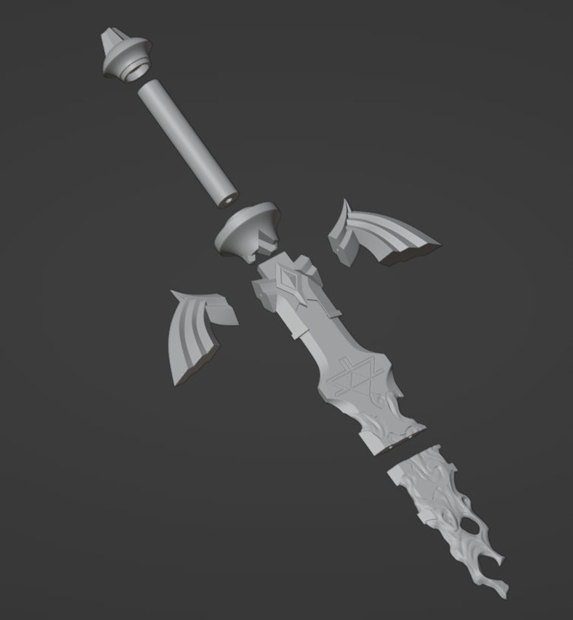 Master Sword Corrupted 3D PRINTABLE FILE - Etsy