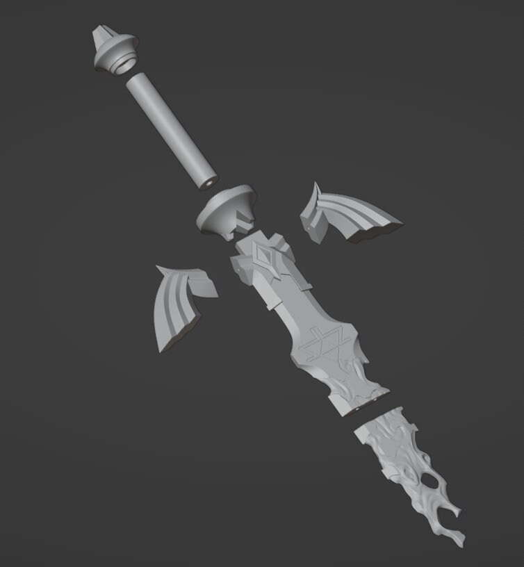 Master Sword Corrupted 3D PRINTABLE FILE - Etsy