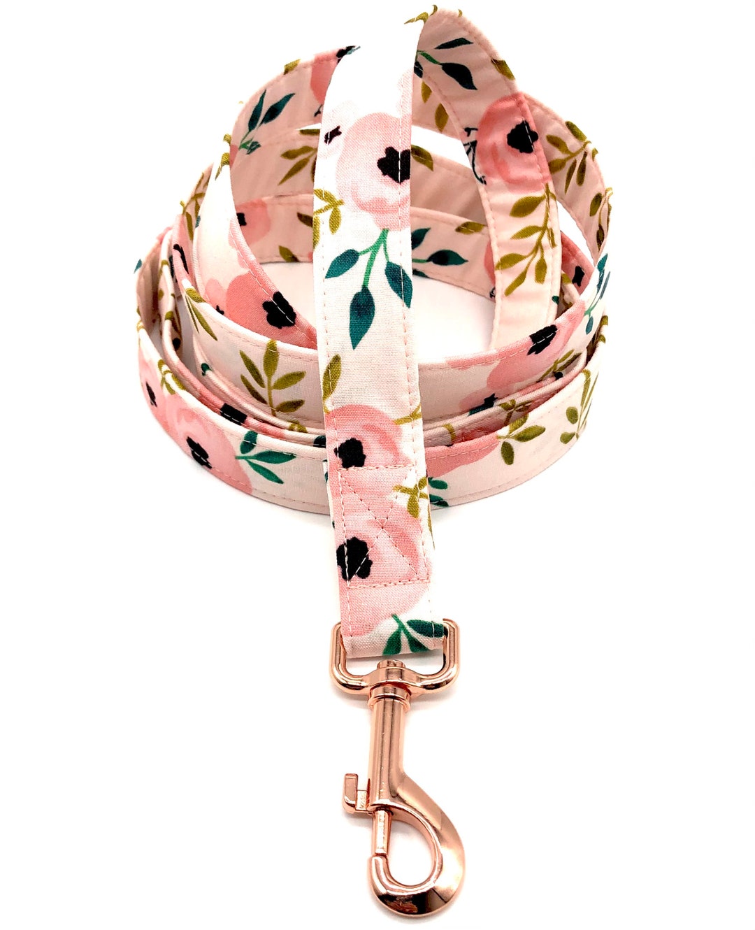 Peach Floral Leash Cute Dog Leash Girl Dog Leash - Etsy