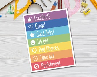 Diy behavior chart | Etsy