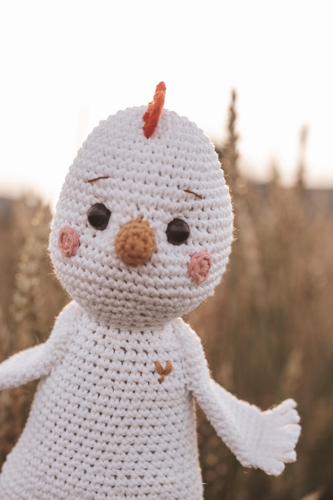 Crochet Chicken Pattern, Keren - Etsy