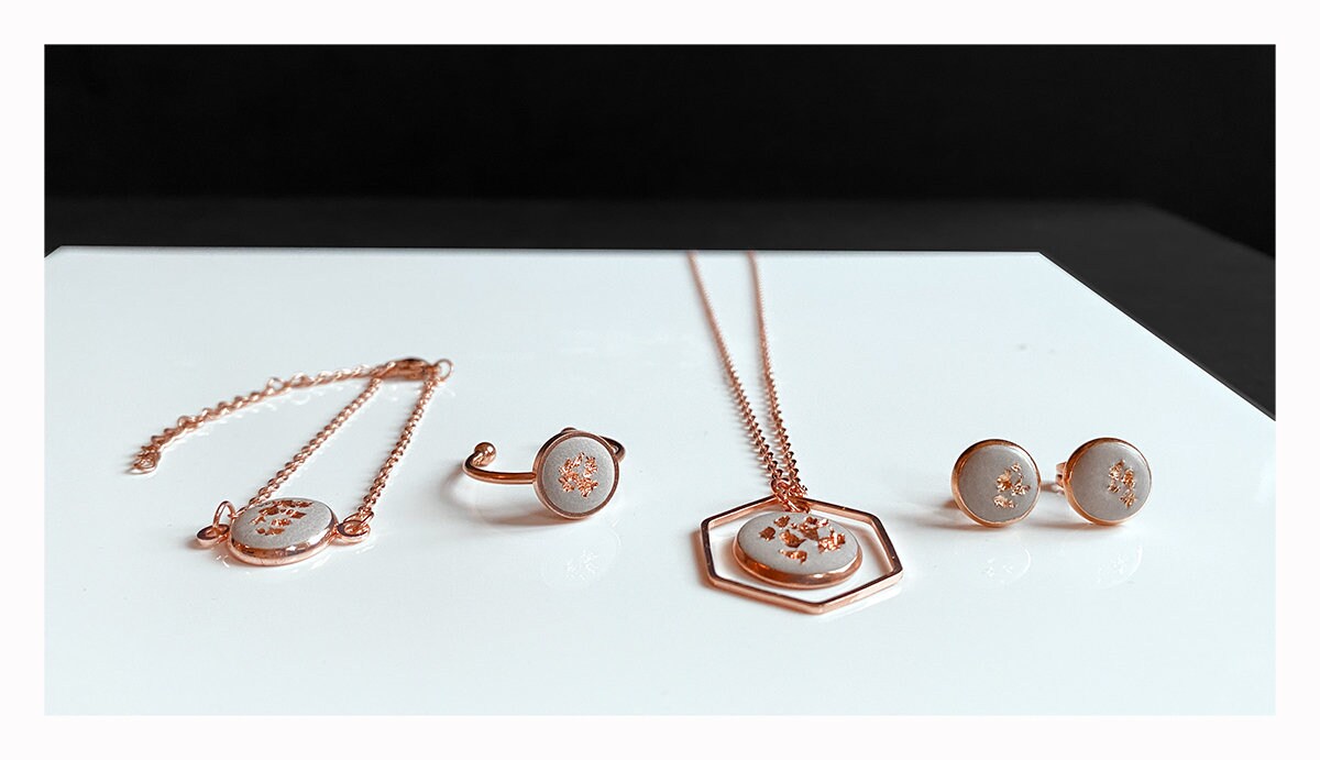 Noble Gift Set Incl. Gift Box // Concrete Jewellery Recycled - Etsy