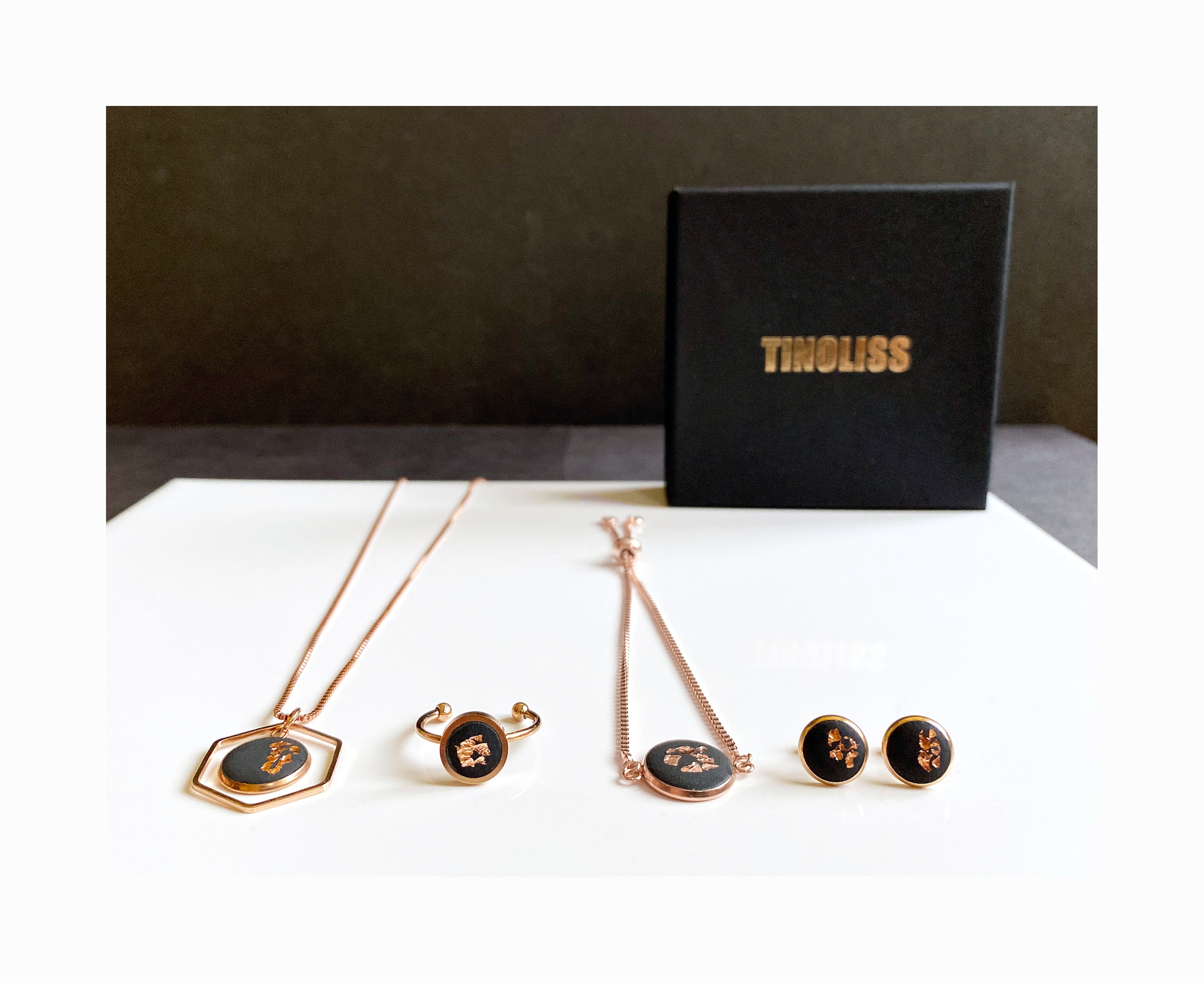 Noble Gift Set Incl. Gift Box // Concrete Jewellery Recycled - Etsy