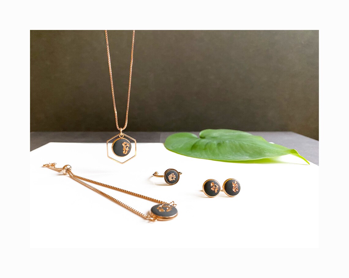 Noble Gift Set Incl. Gift Box // Concrete Jewellery Recycled - Etsy