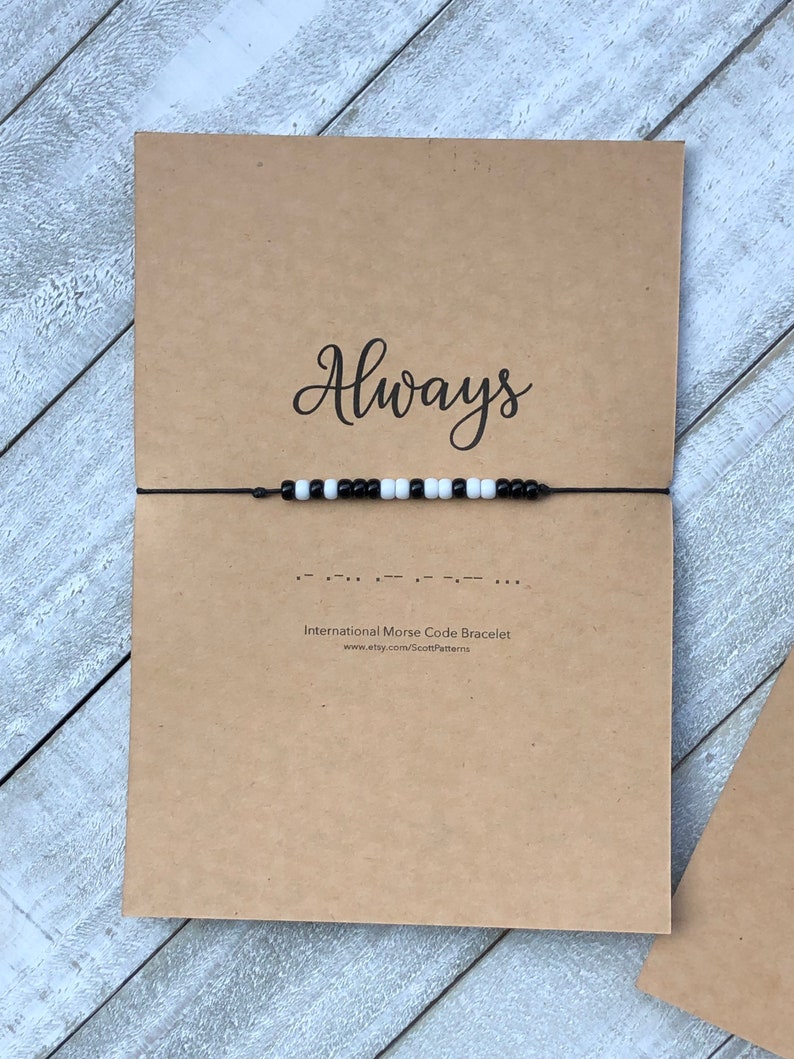 Always & Forever Morse Code Bracelet Couples Bracelet - Etsy