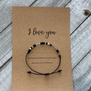 I Love You Bracelet, Morse Code Bracelet, Personalized Bracelet ...