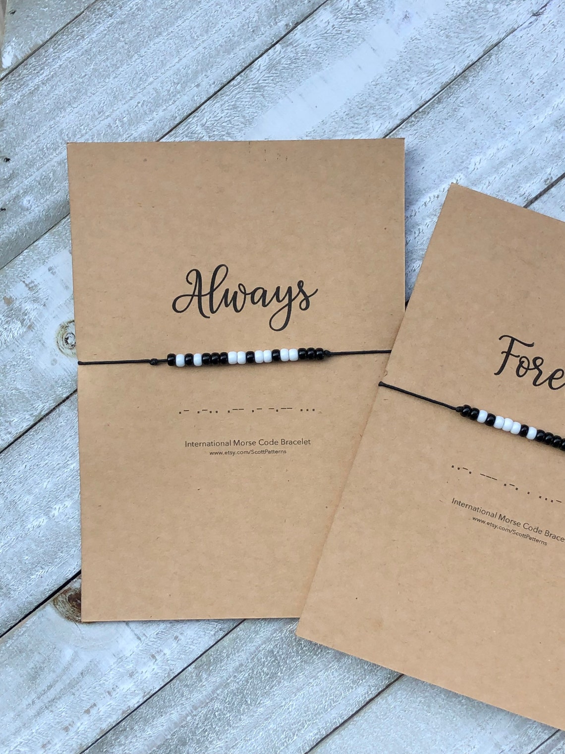 Always & Forever Morse Code Bracelet Couples Bracelet - Etsy