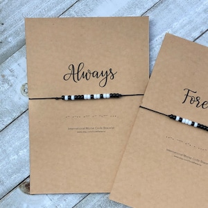 Always & Forever Morse Code Bracelet, Couples Bracelet, Friendship ...