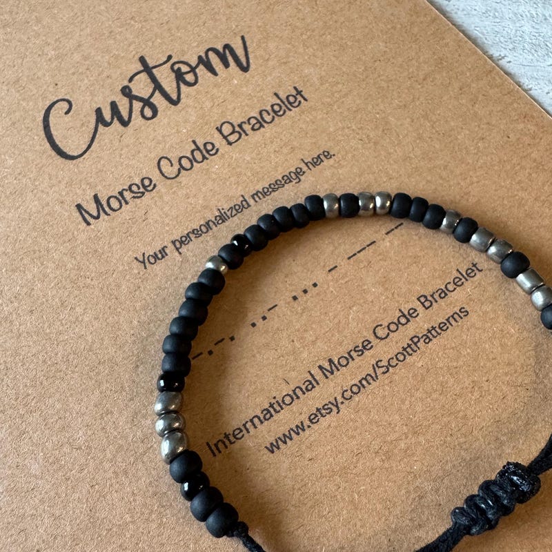 Morse Code Bracelet - Etsy