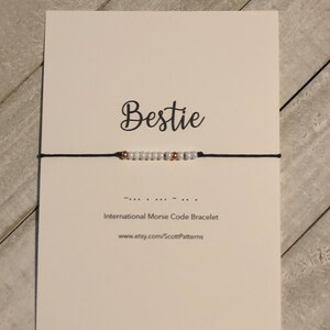 Best Friend Morse Code Bracelet, Custom Bracelet, Matching Friendship ...