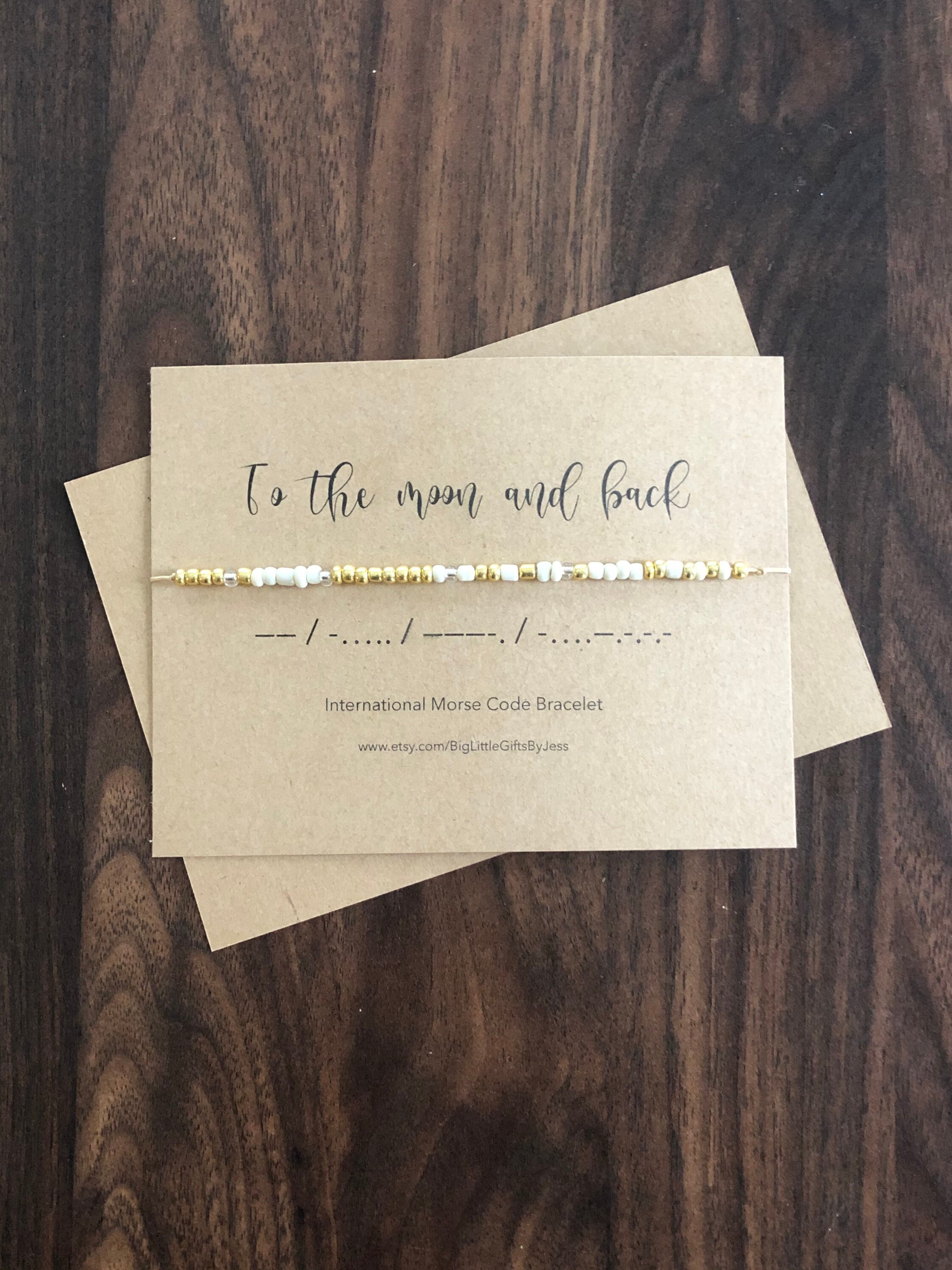 To the Moon and Back Bracelet Morse Code Bracelet Gift for - Etsy