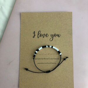 I Love You Bracelet, Morse Code Bracelet, Personalized Bracelet ...