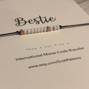 Best Friend Morse Code Bracelet, Custom Bracelet, Matching Friendship ...