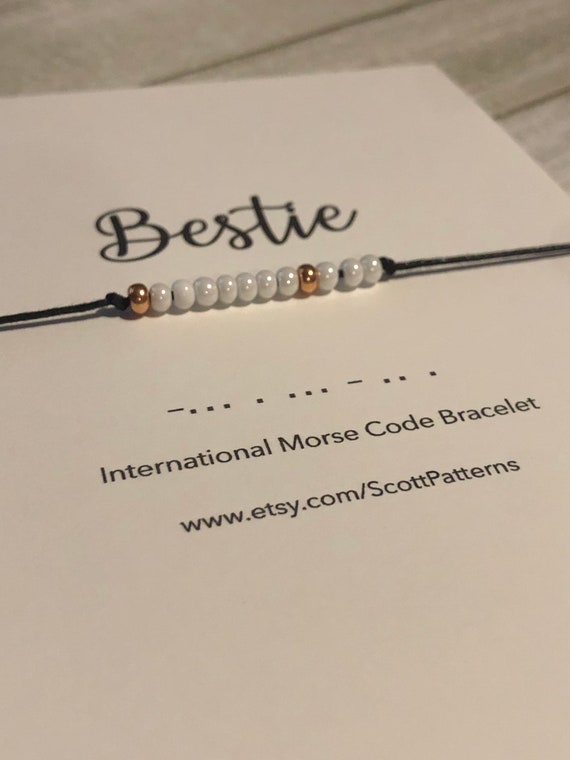 Best Friend Morse Code Bracelet Custom Bracelet Matching - Etsy