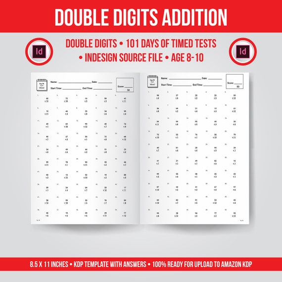 101 Days of Timed Test Math Drills 00-99 Addition | Etsy