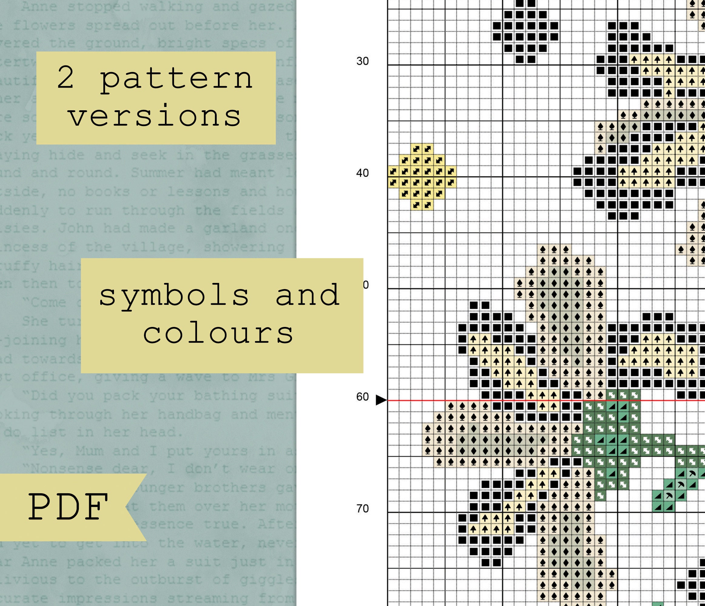 Daisies Flowers Cross Stitch Pattern PDF Counted Stitch Pattern Digital ...