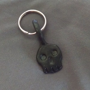 Hand Forged Skull Key Ring. - Etsy