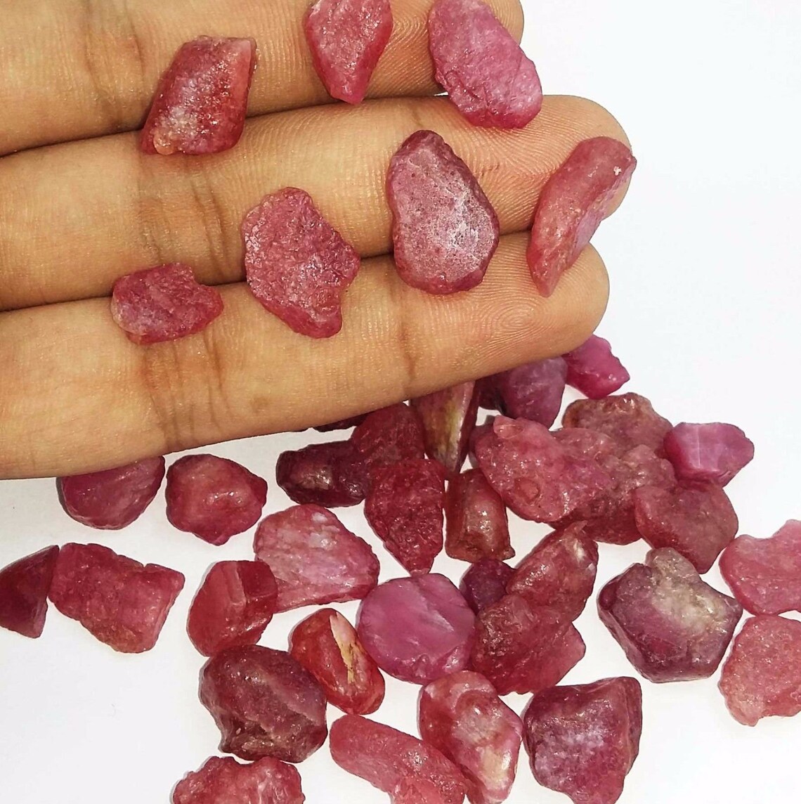 496 Ct 47 Pieces Natural Ruby Rough Rock Loose Gemstone Lot | Etsy
