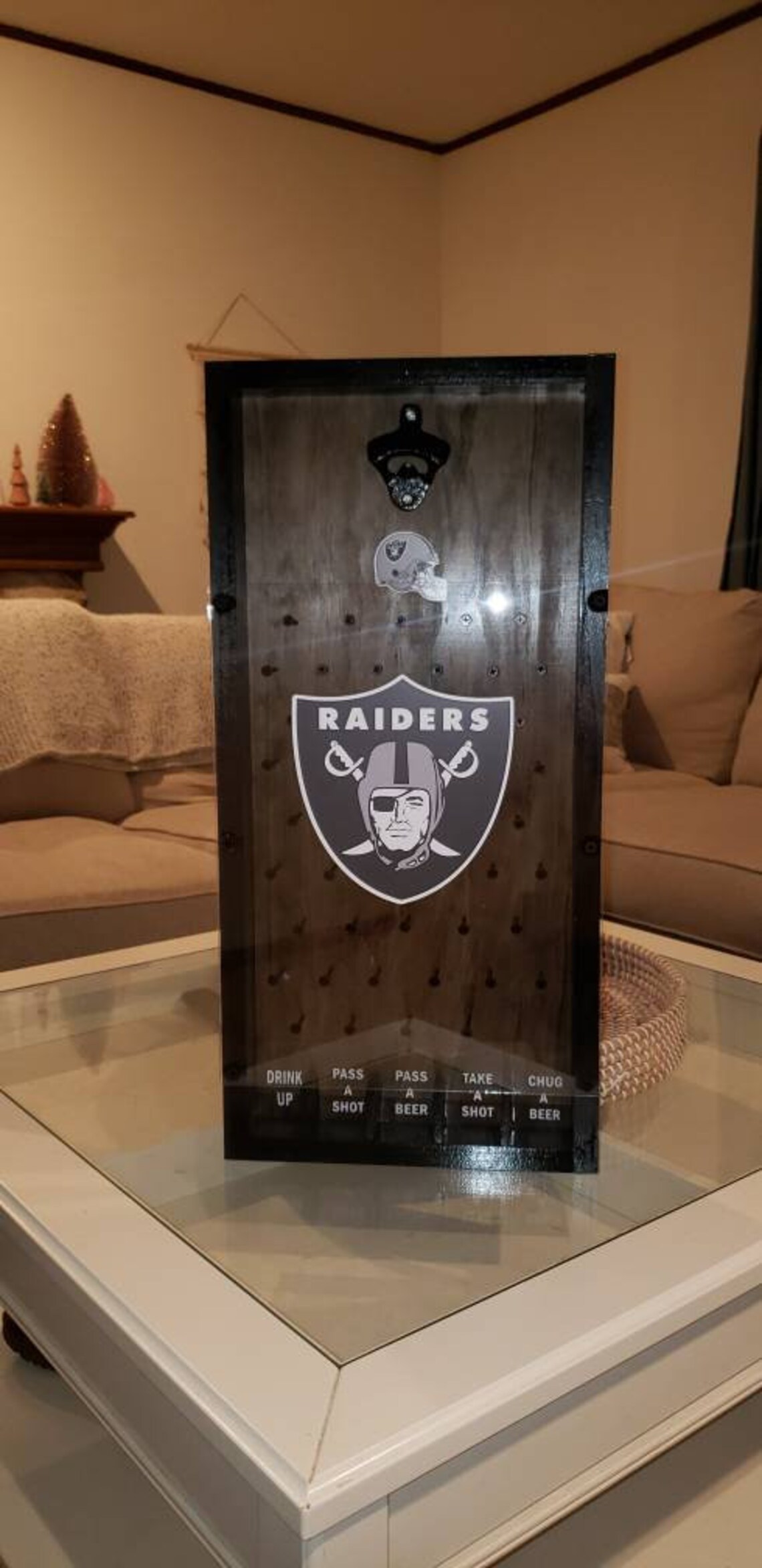 Las Vegas Raiders Drinko Plinko Wall Mount Bottle Opener Beer Drinking ...