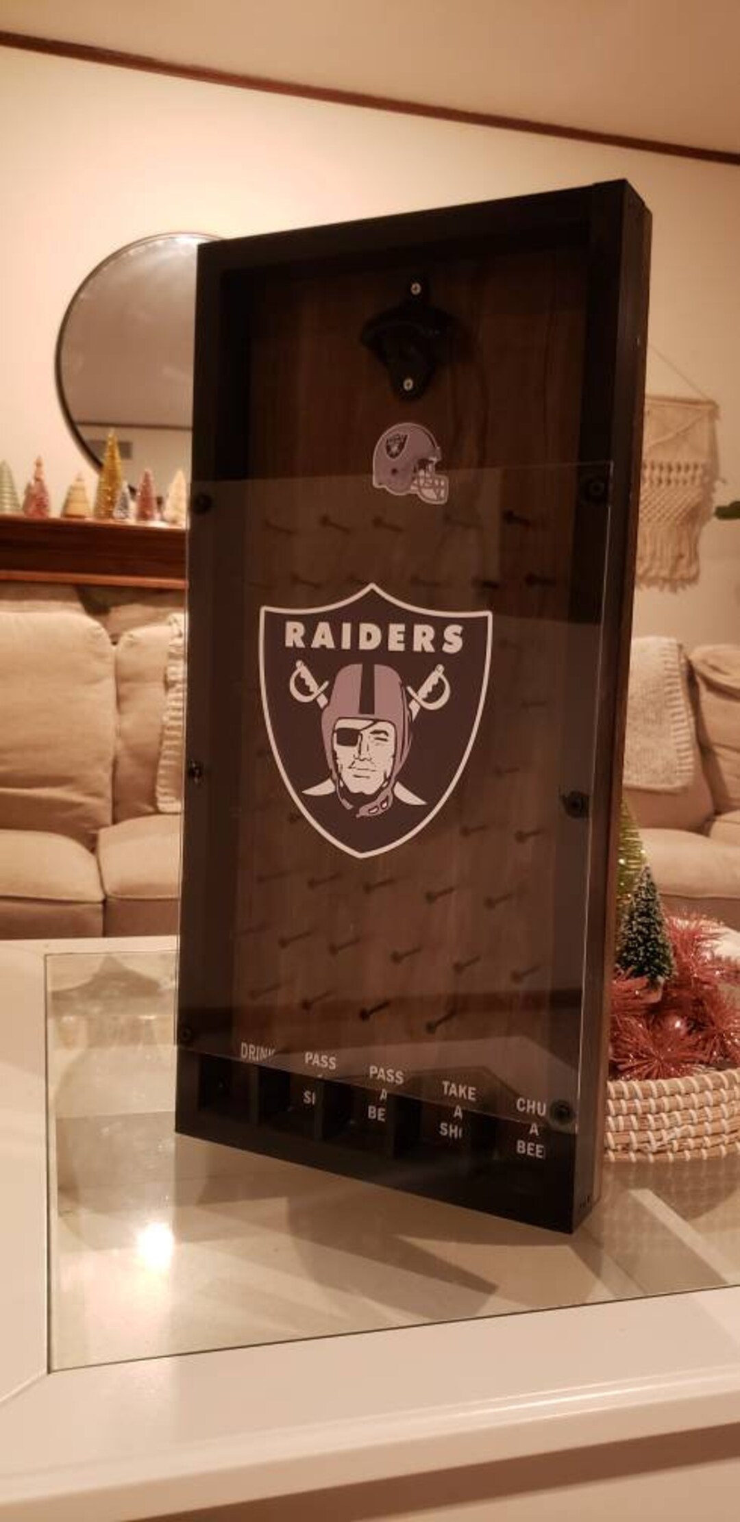 Las Vegas Raiders Drinko Plinko Wall Mount Bottle Opener Beer Drinking ...