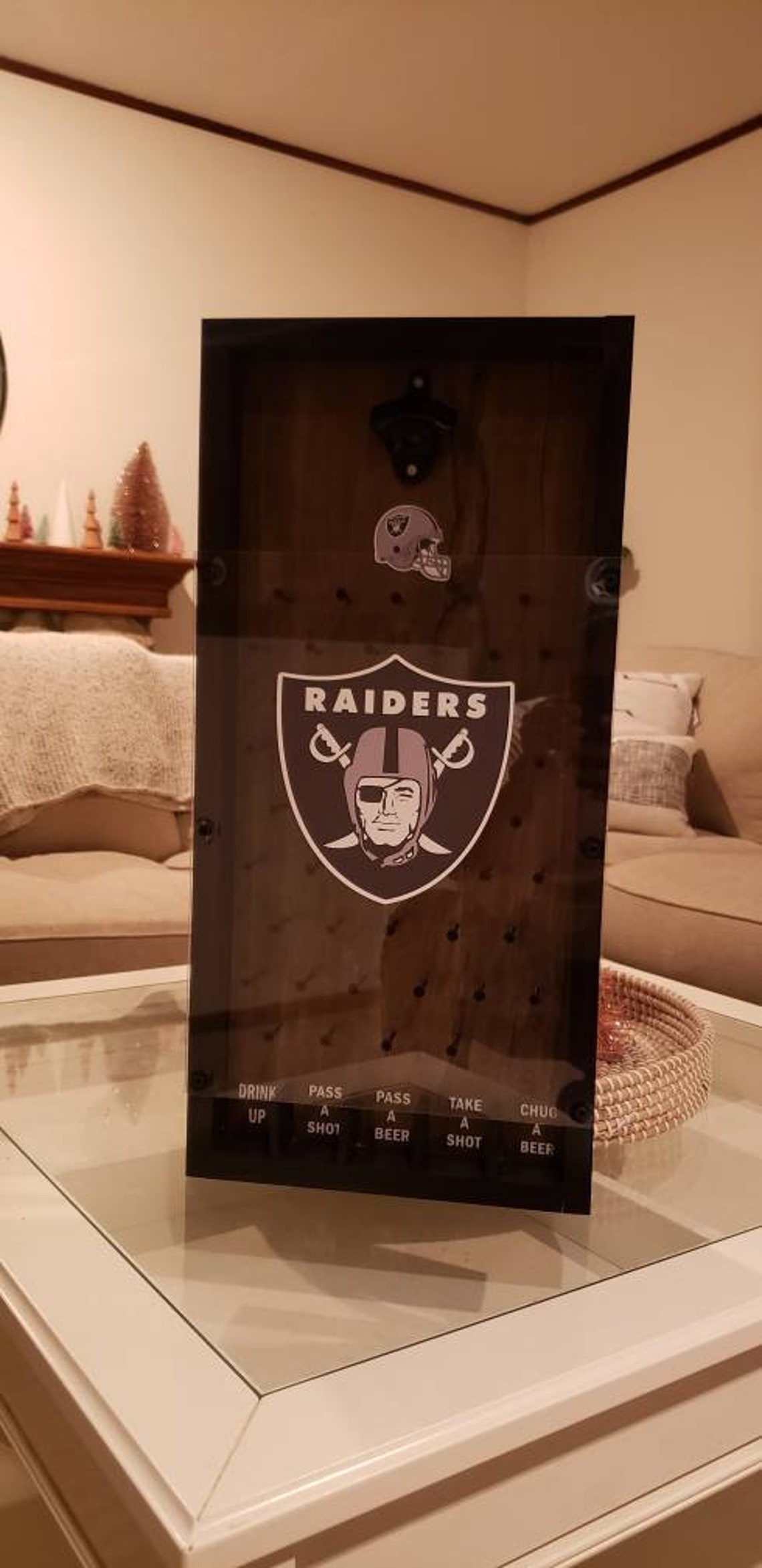 Las Vegas Raiders Drinko Plinko Wall Mount Bottle Opener Beer Drinking ...