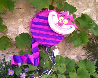 Alice in Wonderland Themed Piñata, Cheshire Cat Number Piñata - Etsy