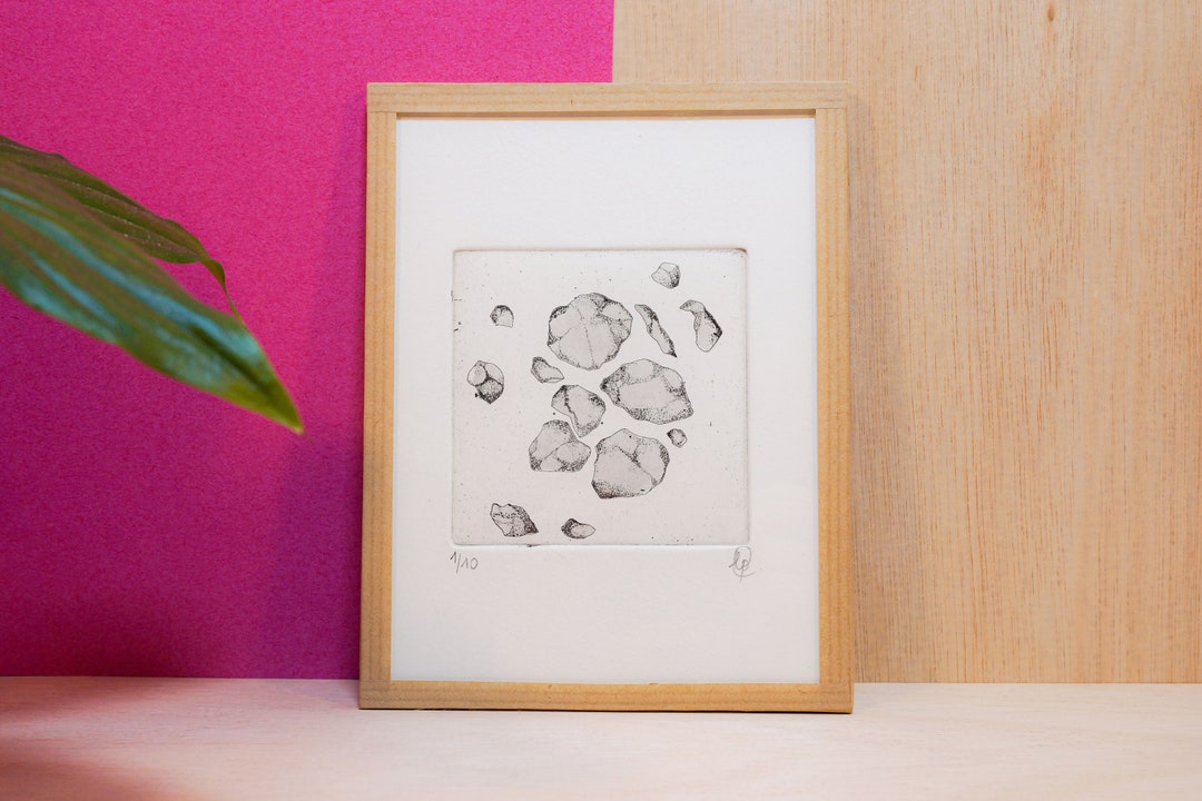 Framed Engraving #graviers, Etching and Aquatint on Copper, 12.5x16.5 ...